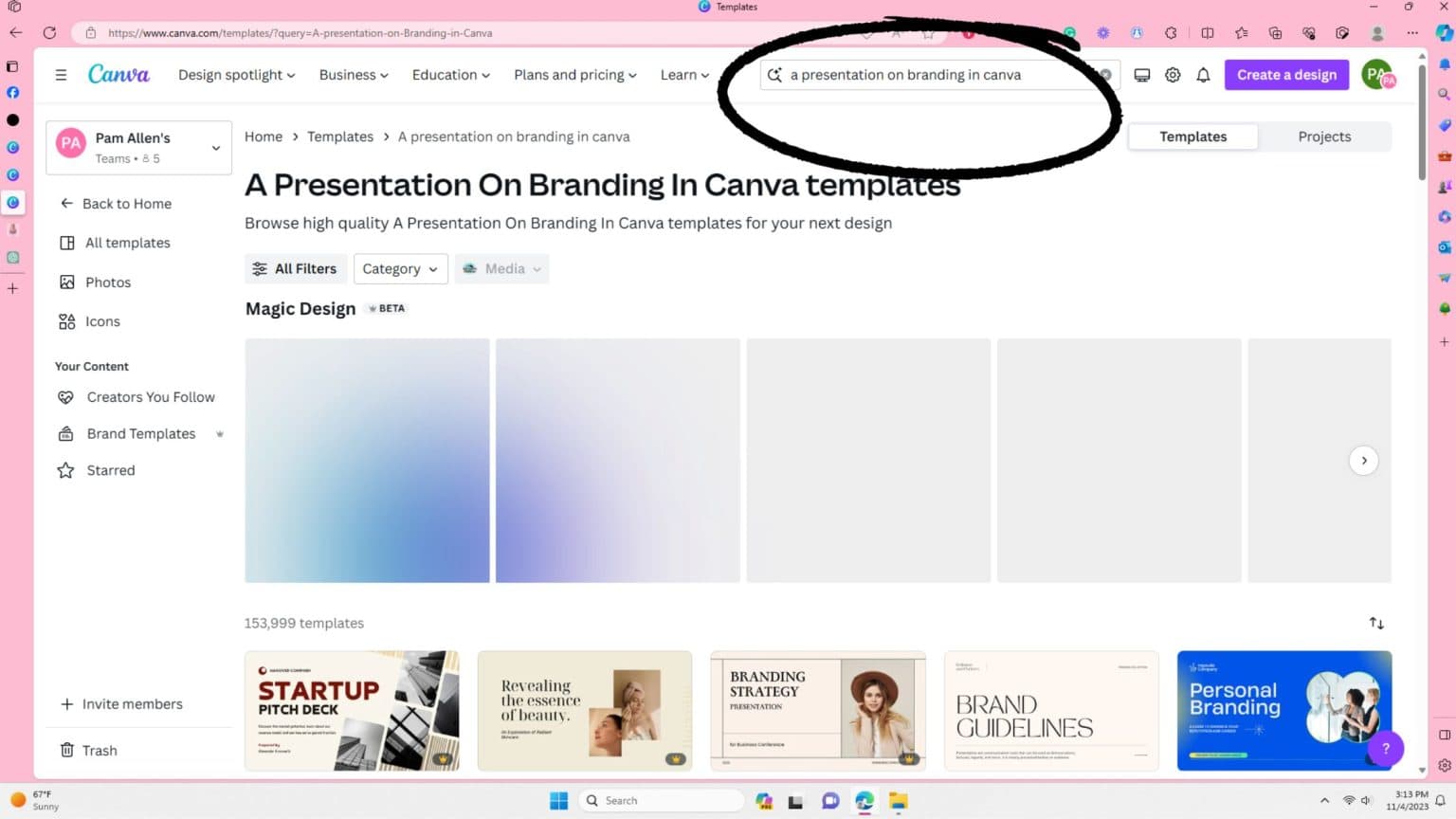 How To Use Magic Design AI Tool In Canva - Pam Allen Online